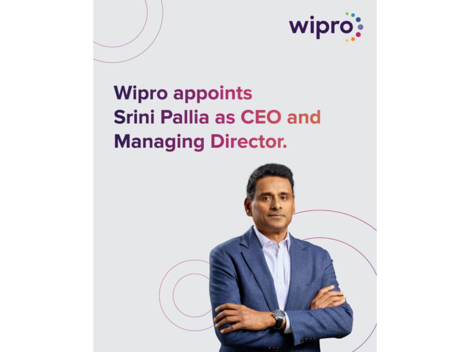 Wipro appoints Srini Pallia as CEO and Managing Director. – GWFM
